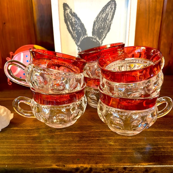 Indiana Glass | Dining | Vintage Indiana Glass Colony Ruby Red ...